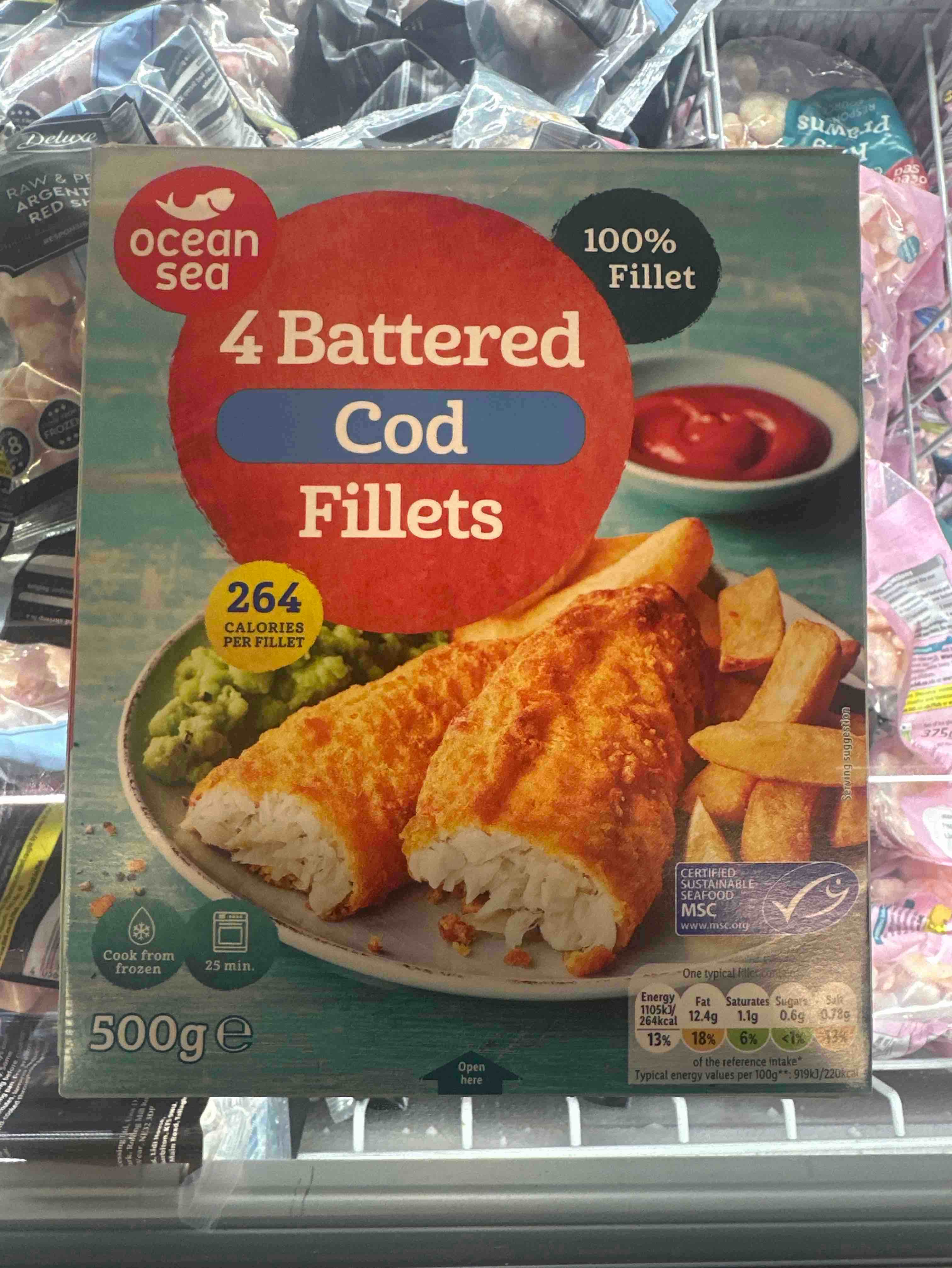 Check Halal status of Ocean Sea 4 Battered Cod Fillets - 500g, Install ...