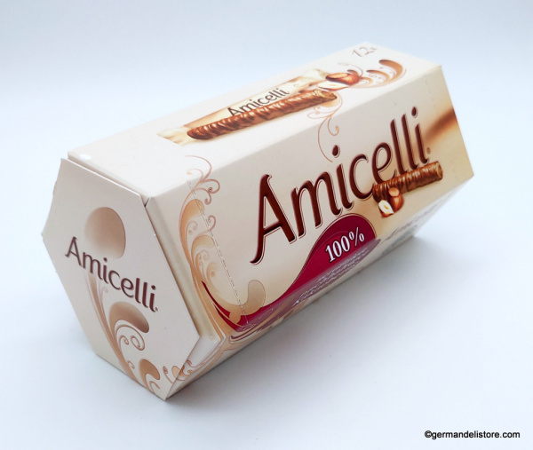 Check Halal status of Amicelli Milk Chocolate Wafer Rolls With Hazelnut ...