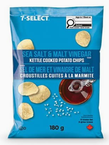 Check Halal, kosher status of 7-Select Sea Salt & Malt Vinegar Kettle ...