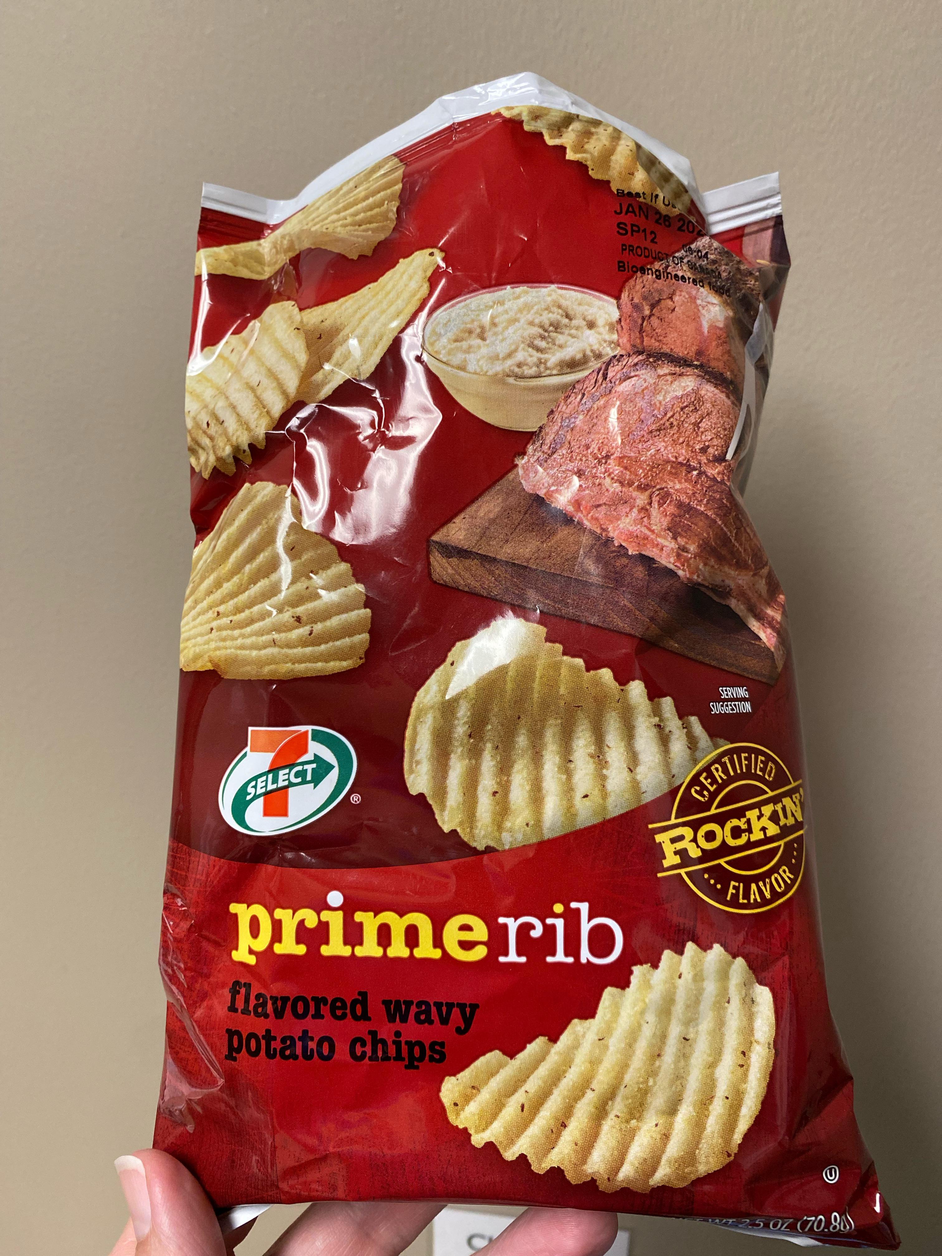 7 SELECT FLAVORED WAVY POTATO CHIPS, PRIME RIB, PRIME RIB is not Halal ...