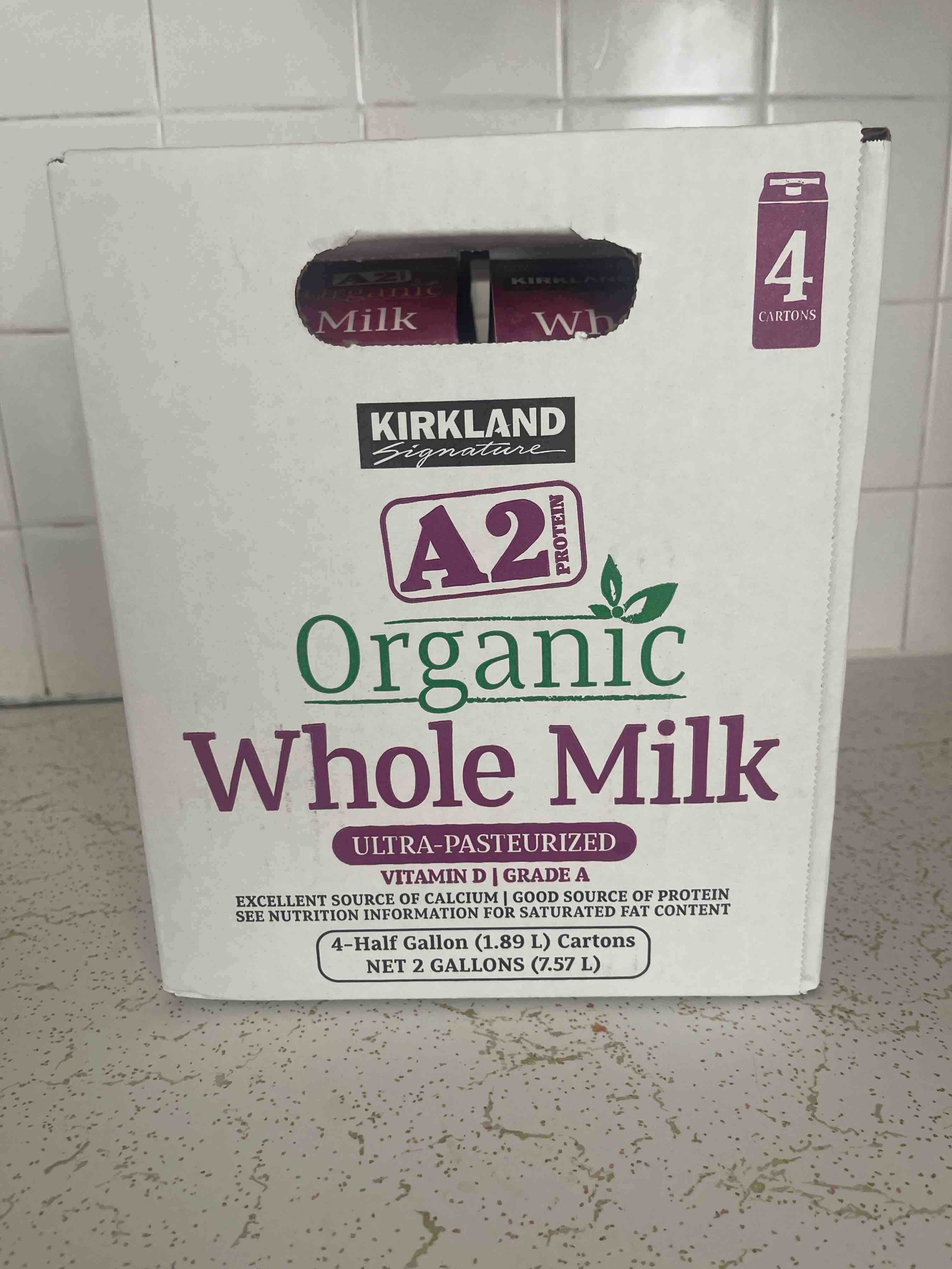 Kirkland Signature A2 Organic Whole Milk - 4pk is Halal, Install Mustakshif