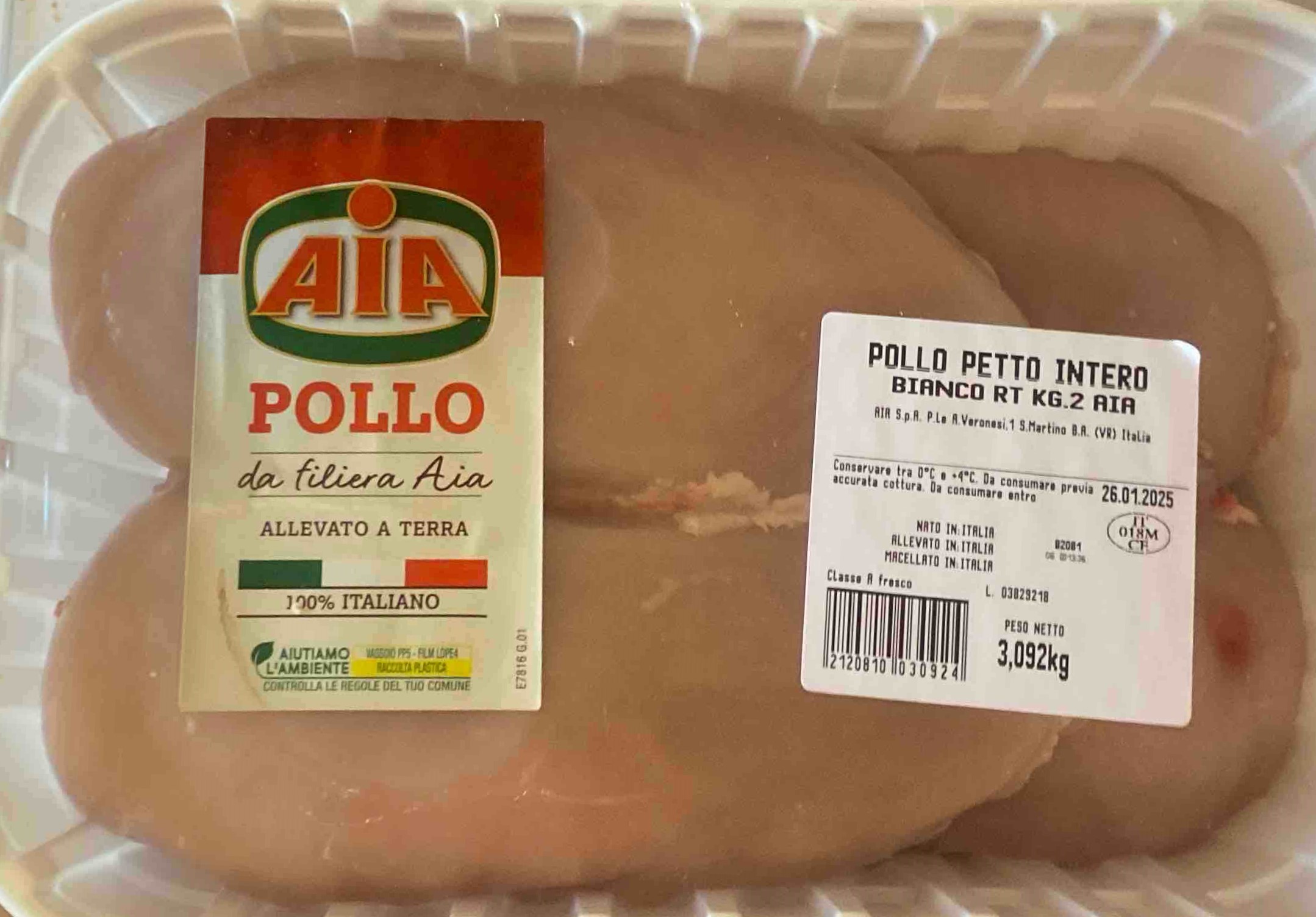AIA White Whole Breast Chicken Rt 2kg is not Halal, Install Mustakshif