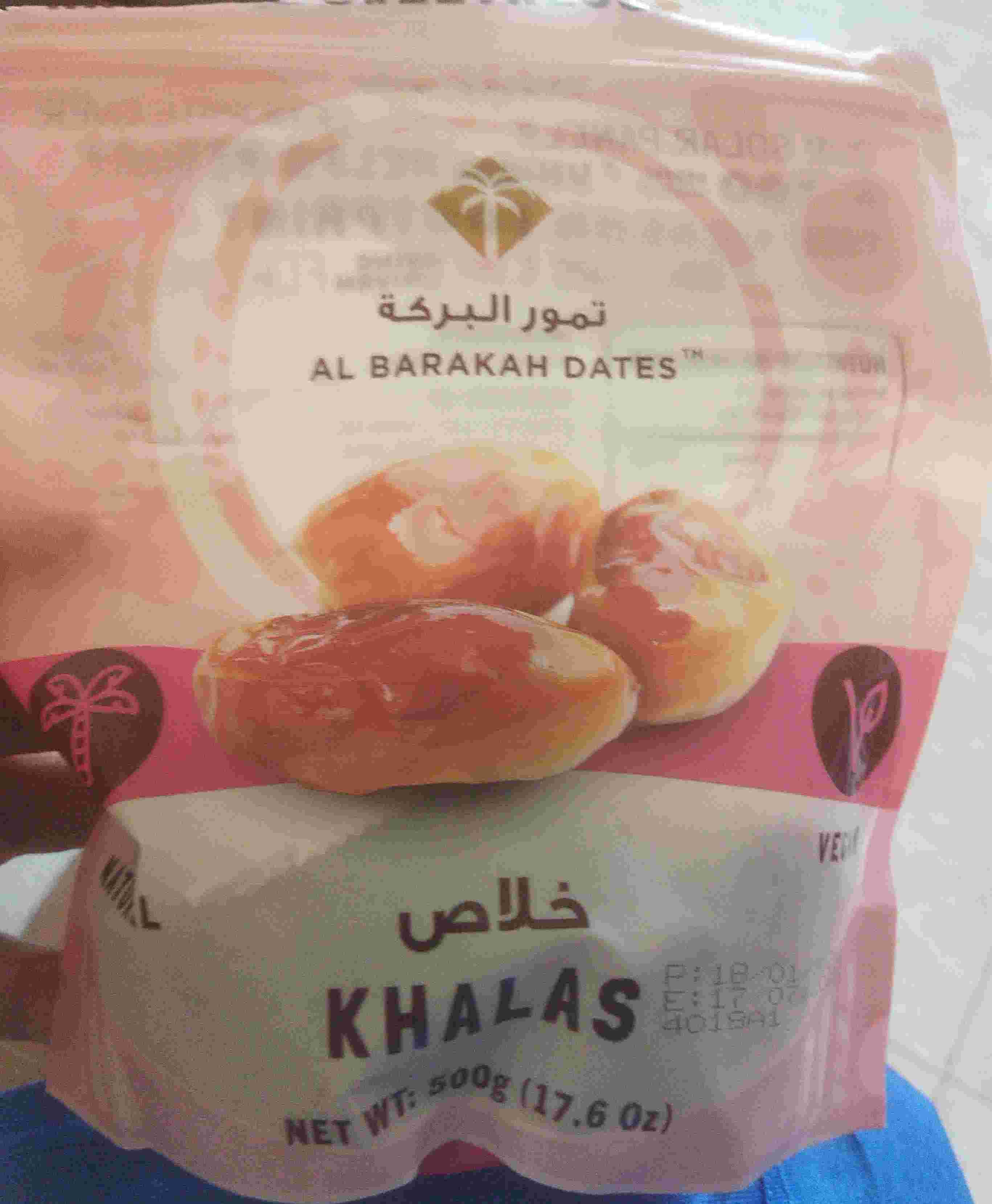 Check Halal, vegan, vegetarian status of Al Barakah Dates khalas 17.6oz ...