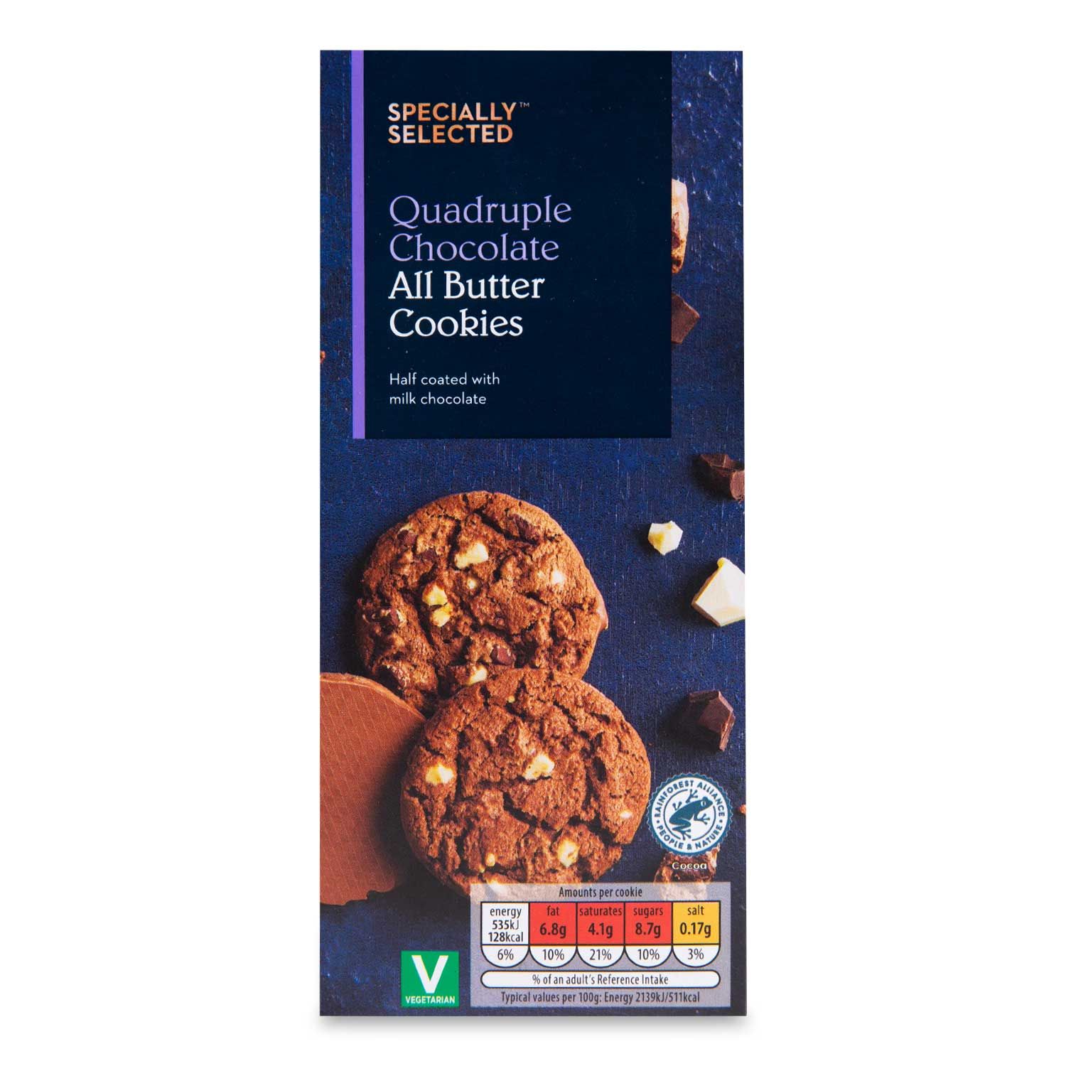 Aldi Specially Selected Quadruple Chocolate All Butter Cookies 200g is ...