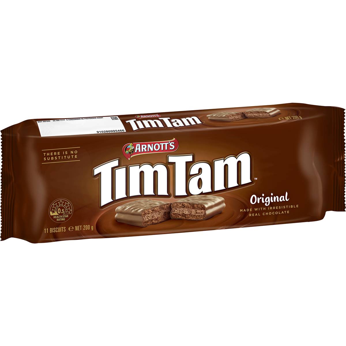 检查清真，状态，ARNOTTS 阿诺特 6 个独立原味牛奶巧克力 Tim Tams，每个 18g 安装Mustakshif