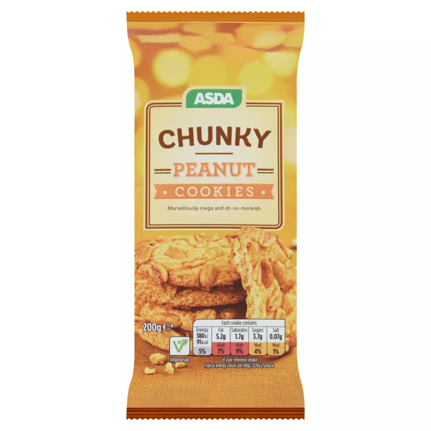 Check Halal status of ASDA Chunky Peanut Cookies 200g, Install Mustakshif