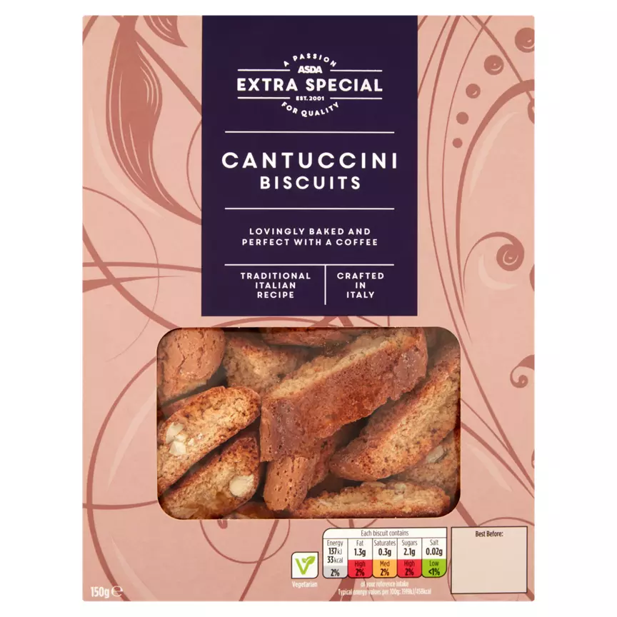 ASDA Extra Special Cantuccini Biscuits 150g is halal suitable | Halal Check