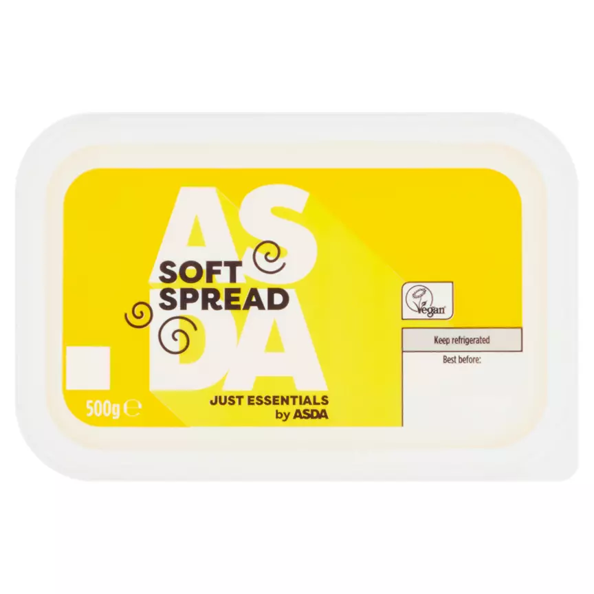 Asda JUST ESSENTIALS Soft Spread 500g is halal suitable, vegan ...
