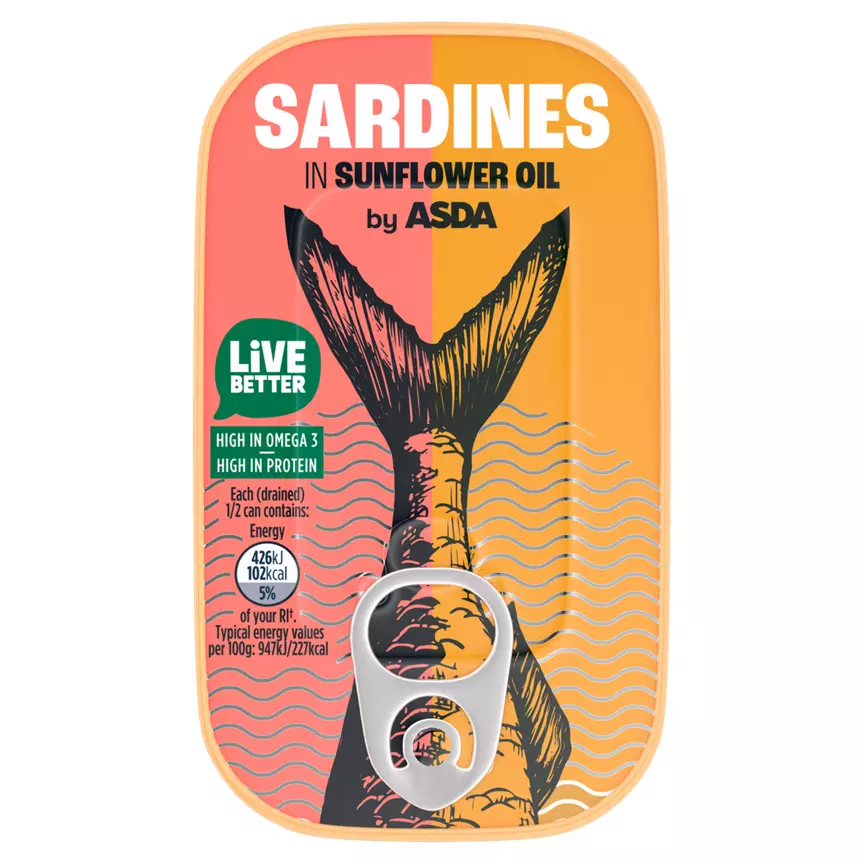Check Halal status of ASDA Sardines in Sunflower Oil, Install Mustakshif