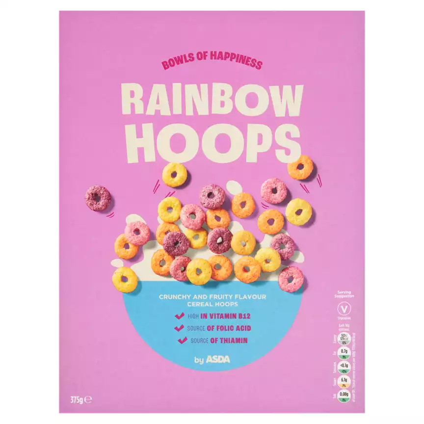 Asda Rainbow Hoops 375g is Halal, Install Mustakshif