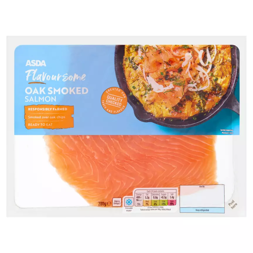 Asda Flavoursome Oak Smoked Salmon 200g is Halal, Install Mustakshif
