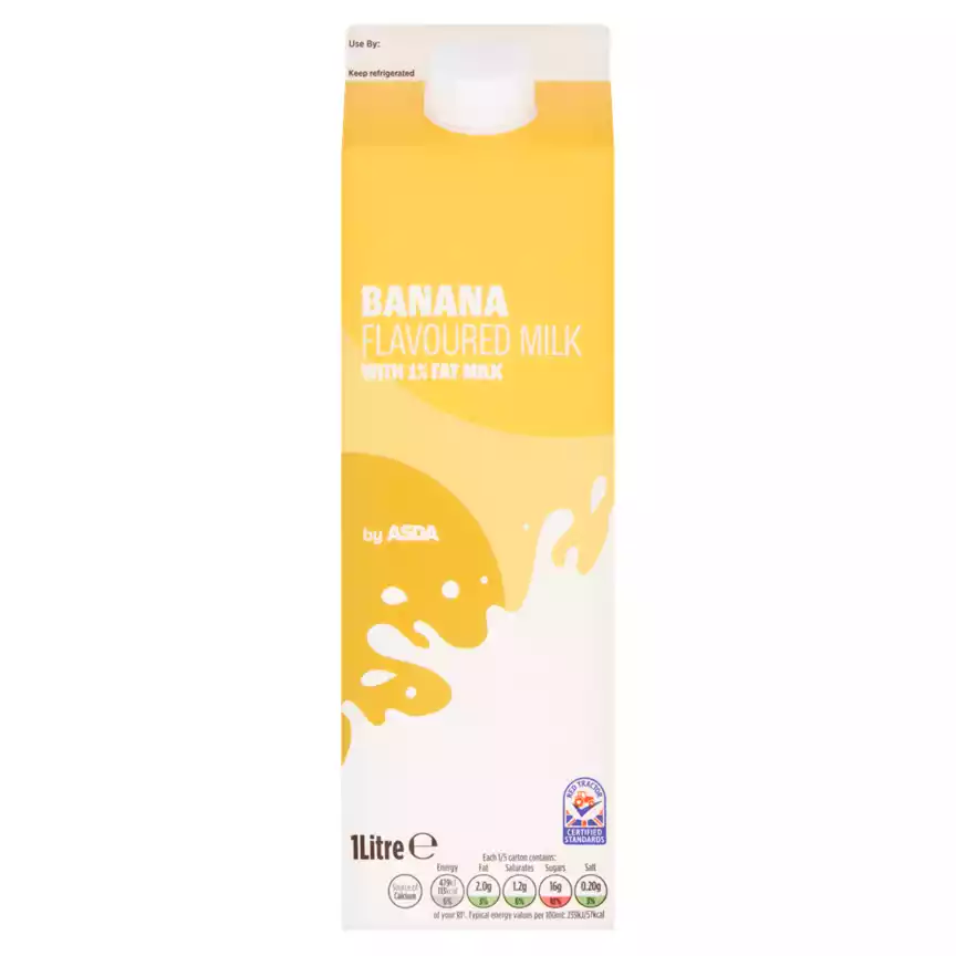 Asda Banana Flavoured Milk 1 Litre is halal suitable | Halal Check