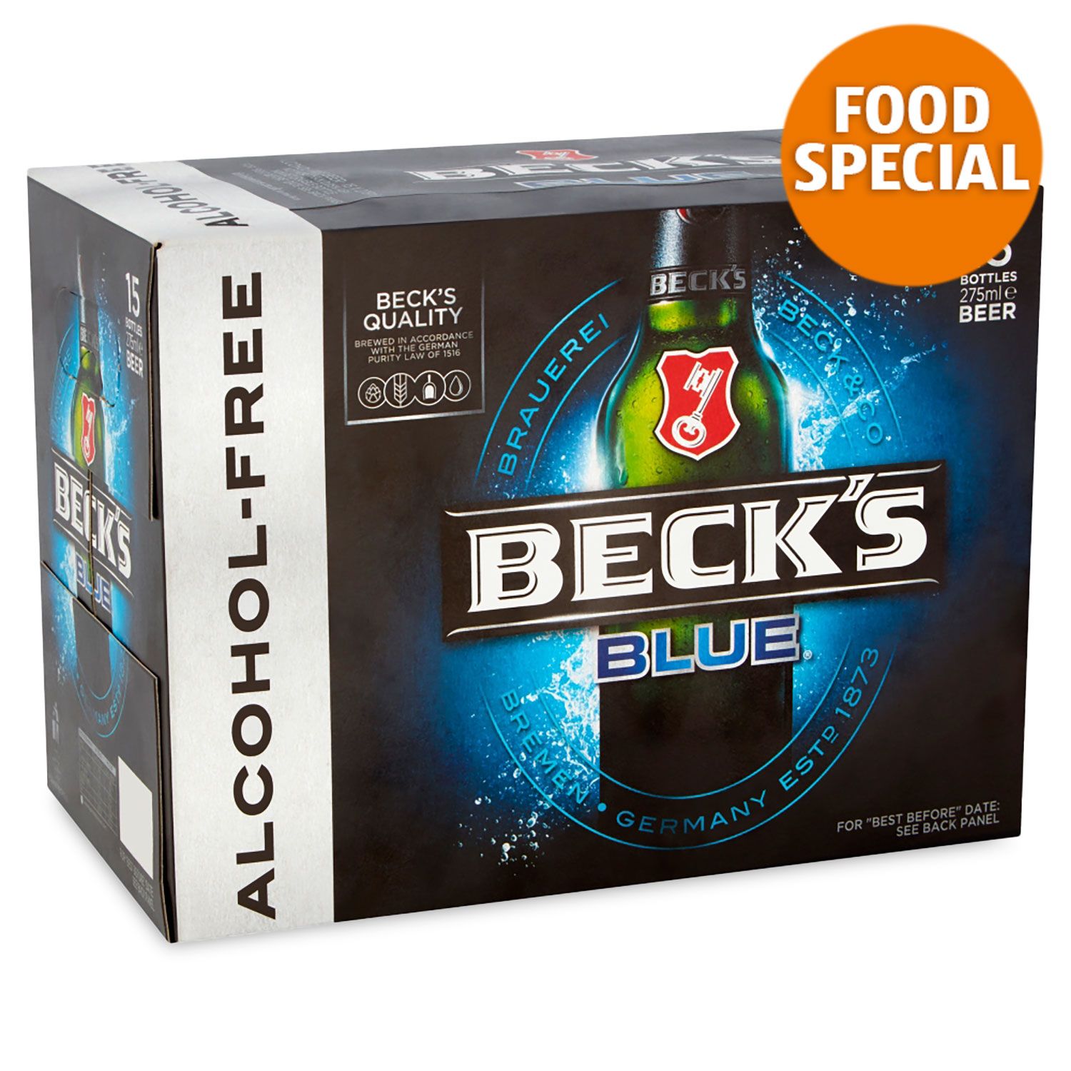 Check Halal status of Beck's Blue Alcohol Free Beer Bottles 15 X 275ml ...