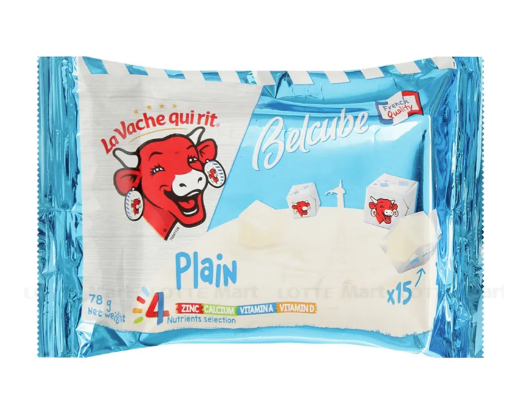 Belcube Laughing Cow Square Cheese Blue Milk Flavor 15 Pieces Box 78G ...