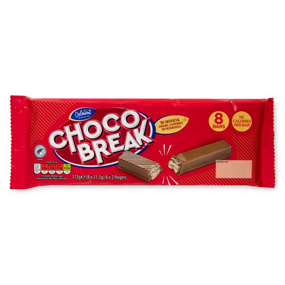 Belmont Choco Break Bars 172g/8 Pack is Halal, Install Mustakshif