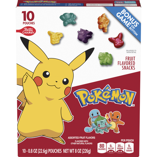 Betty Crocker Fruit Flavored Snacks Pokemon 10ct is not Halal, Install ...