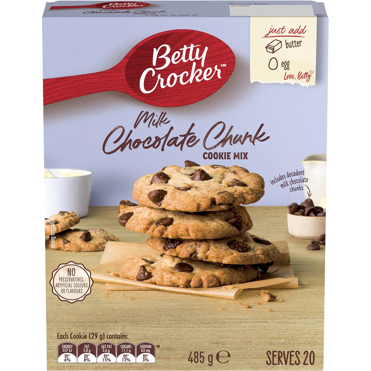 Check Halal status of Betty Crocker Milk Chocolate Chunk Cookie Mix ...
