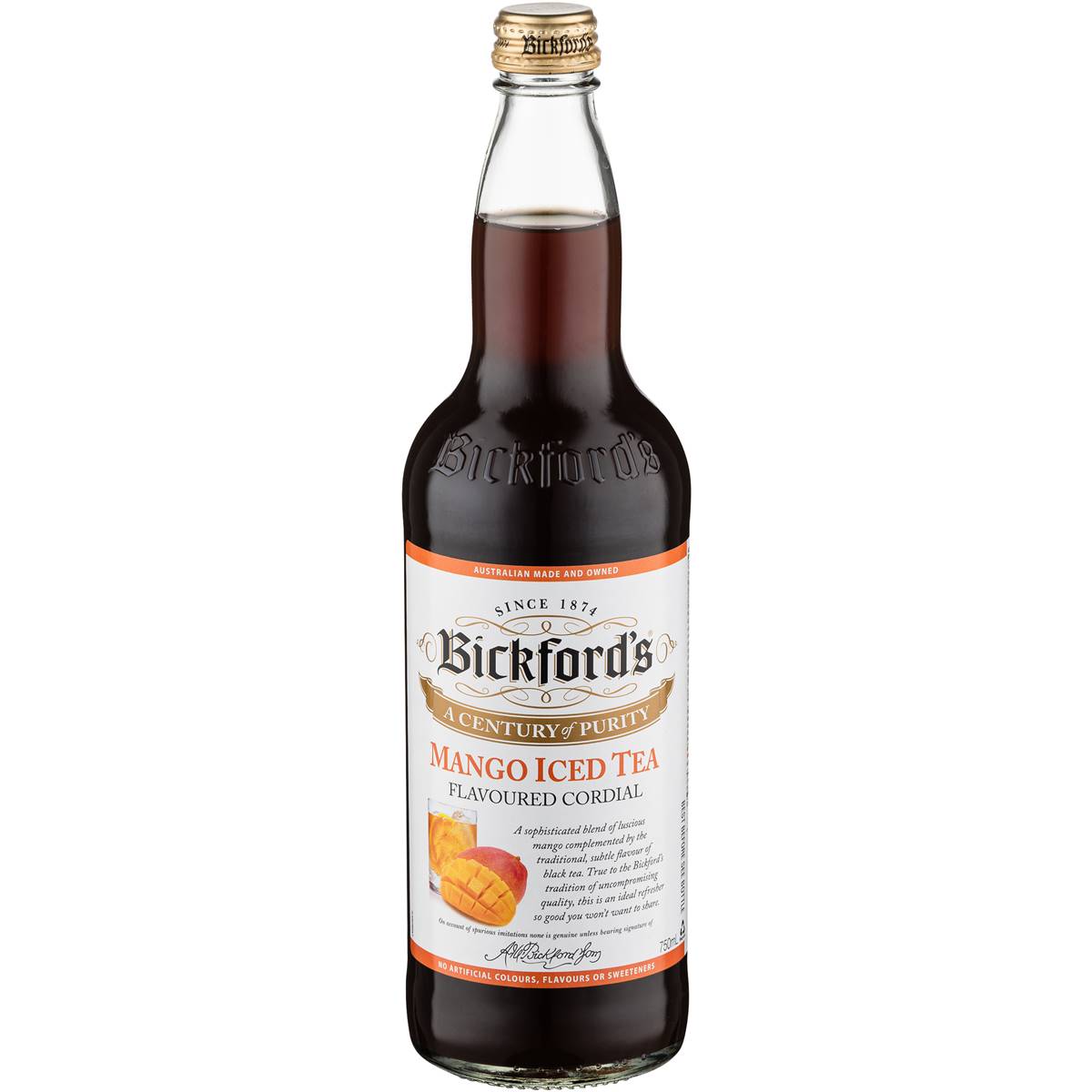 Bickford's Mango Iced Tea Cordial 750ml is not Halal, Install Mustakshif