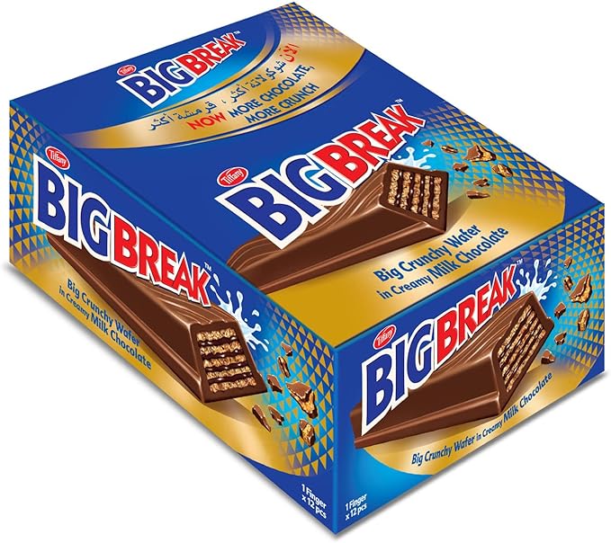 Tiffany Big Break Big Crunchy Wafer in cream Milk Chocolate 12 x 28.5g ...