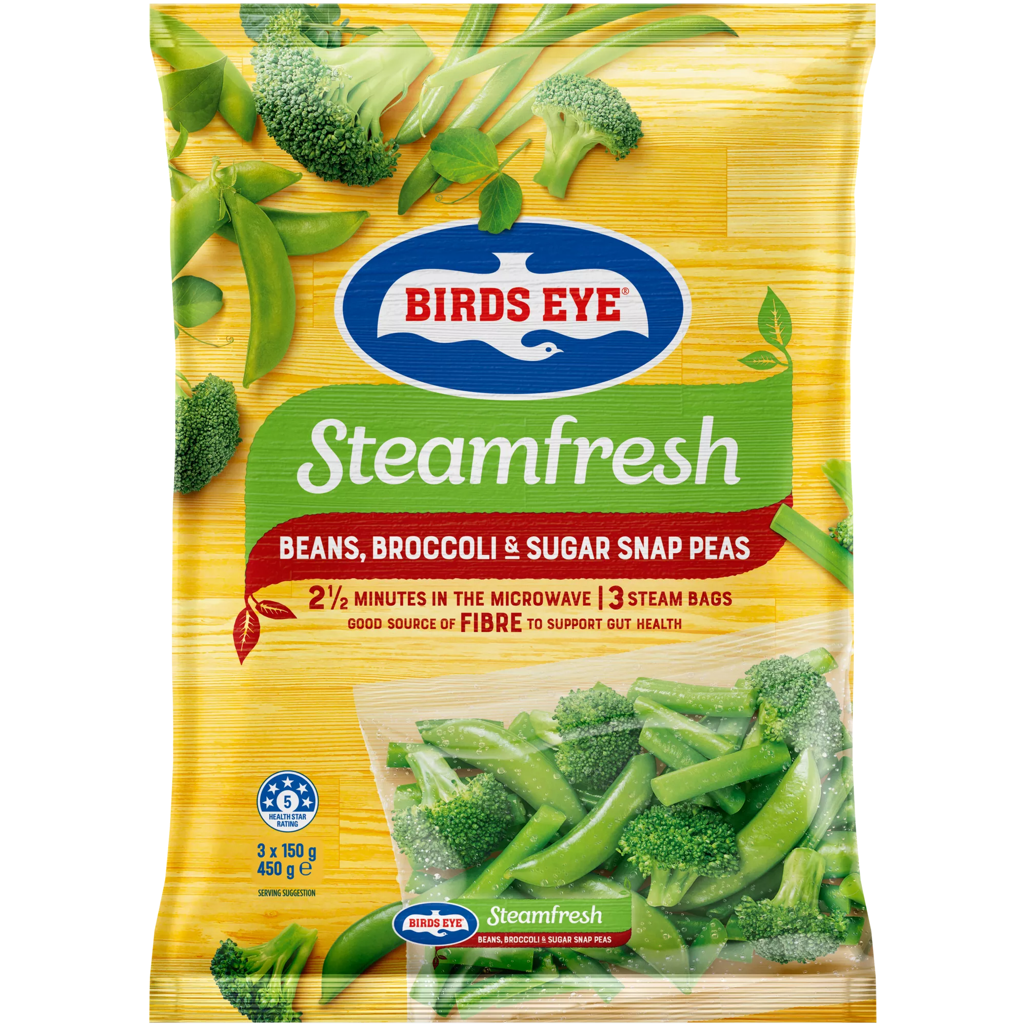 Birds Eye Steamfresh Frozen Beans, Broccoli and Sugar Snap Peas 450g is ...