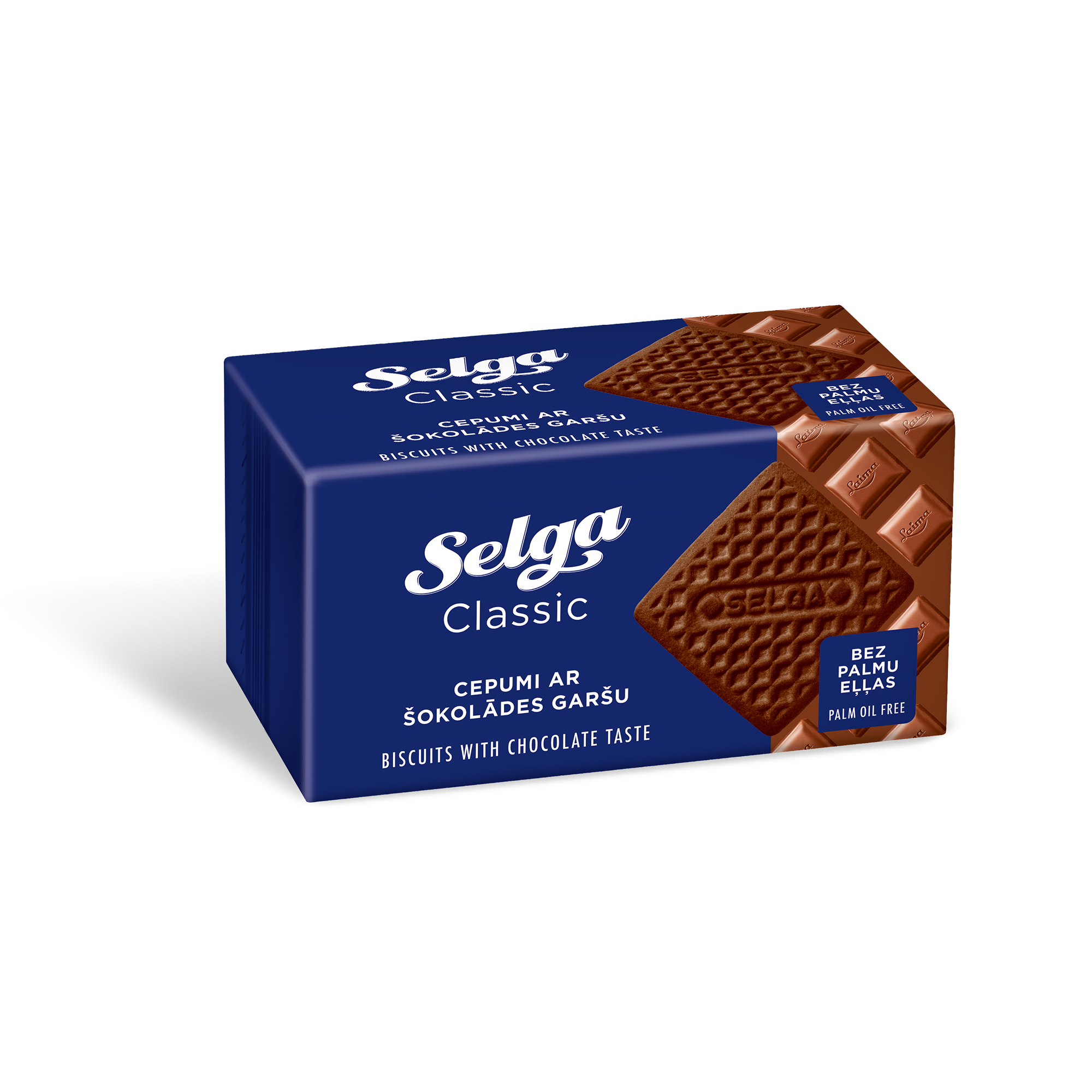 Selga Biscuits with Chocolate Taste 180g is Halal, Install Mustakshif