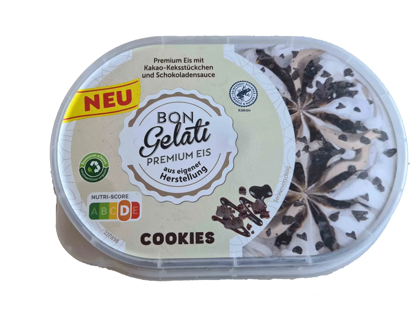 할랄 확인상태 정보Bon Gelati 본 젤라티 프리미엄 아이스크림 쿠키 - 900ml Mustakshif 설치