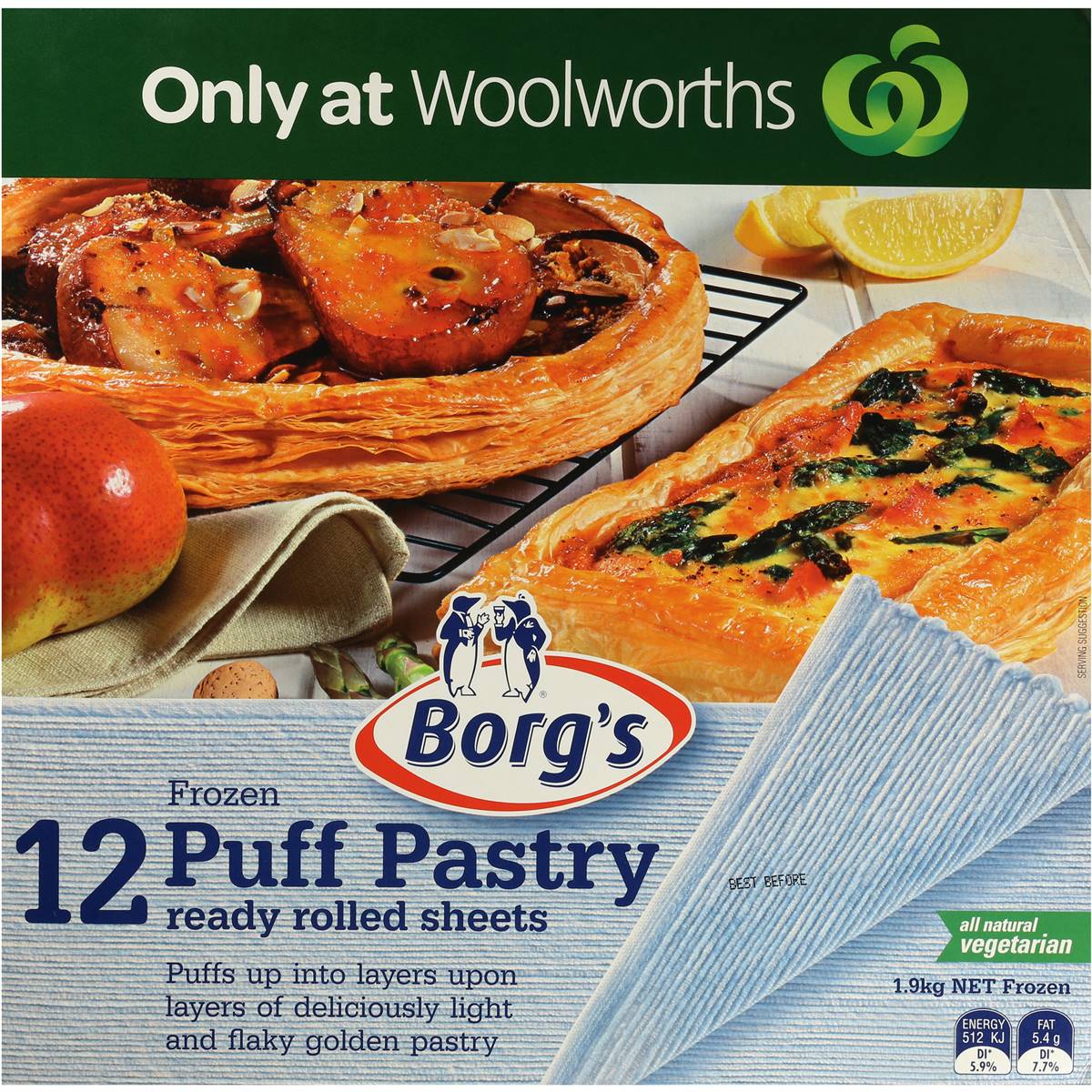 Borg's Traditional Puff Pastry 1.9kg is Halal, Install Mustakshif