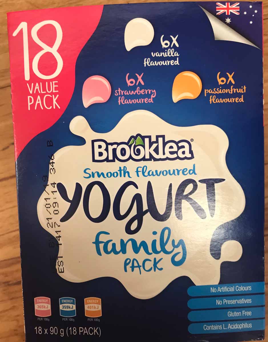 Brooklea Smooth Flavoured Yoghurt Family Pack Vanilla is not Halal ...