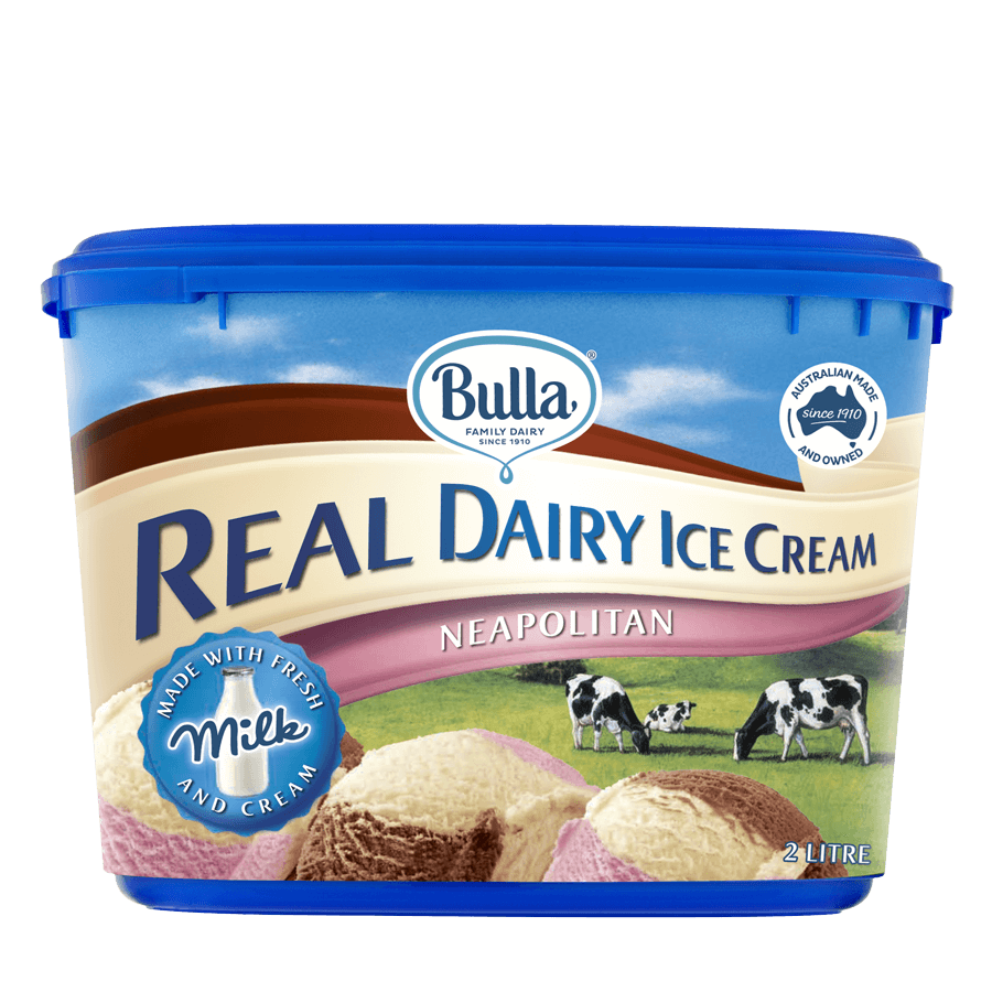 Bulla Real Dairy Ice Cream Neapolitan 2L. Ingredients Missing is not ...