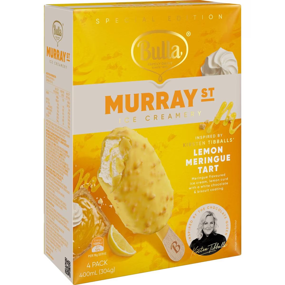 Bulla Murray St Lemon Meringue Tart Ice Creams 4 Pack is not Halal ...