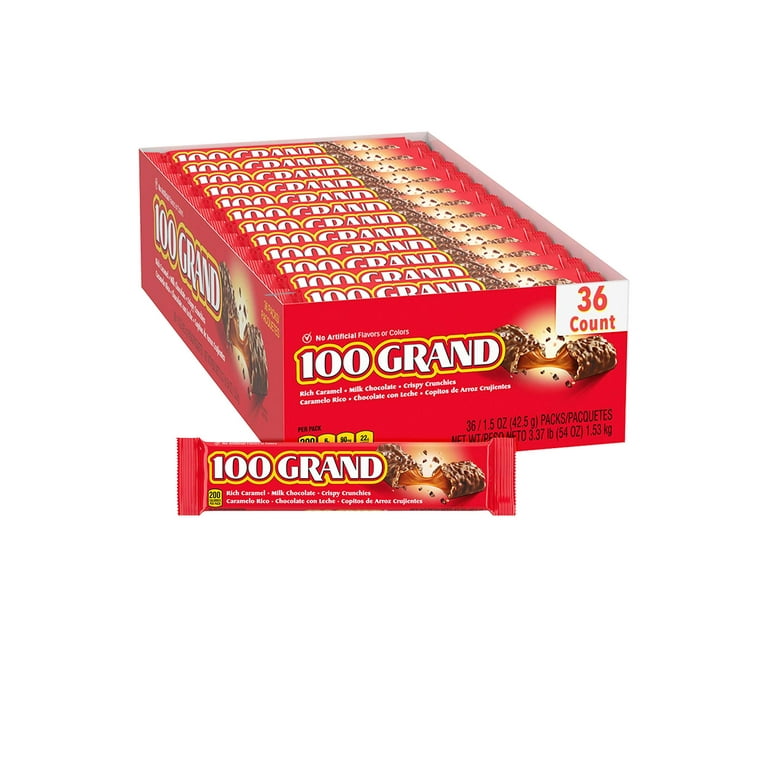 100 GRAND Milk Chocolate Candy Bars 1.5 oz. Wrapper is Halal, Install ...