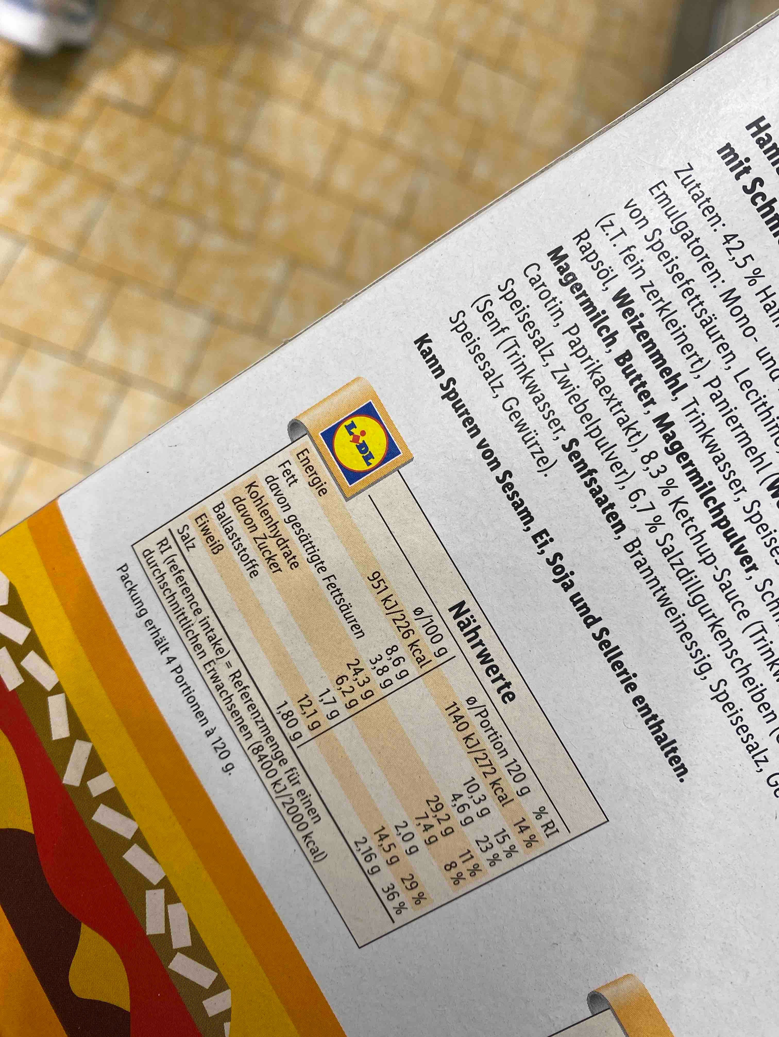 Lidl Food Fox Cheeseburger - Need more information. is not Halal ...
