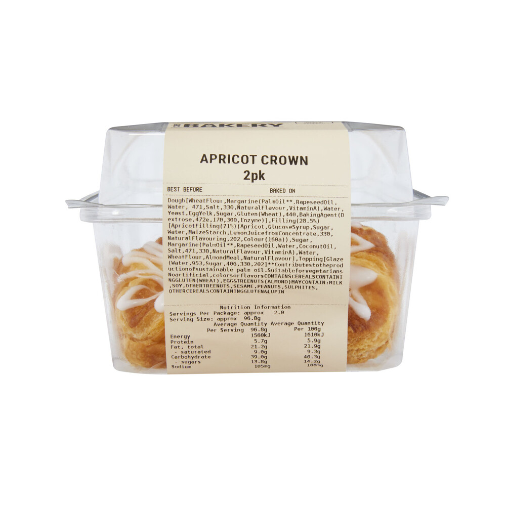Coles Bakery Apricot Crown | 2 pack is not Halal, Install Mustakshif