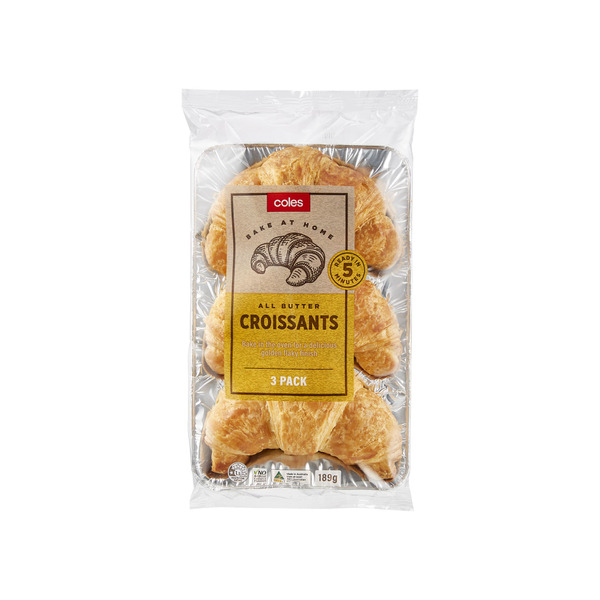 Coles Bakery Croissants 3 Pack | 189g is Halal, Install Mustakshif