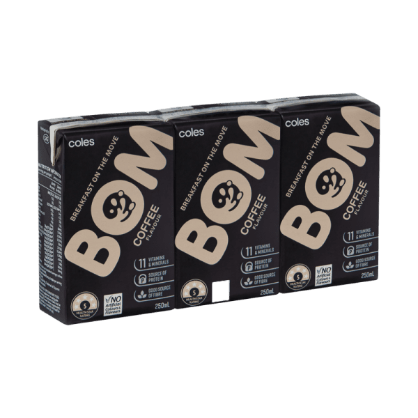 Bom Coles Coffee Flavoured Liquid Breakfast 3x250mL is not halal | Halal Check