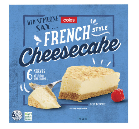 Coles French Style Cheesecake | 450g is not Halal, Install Mustakshif