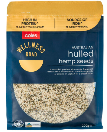 Coles Wellness Road Australian Hulled Hemp Seeds | 200g is Halal ...