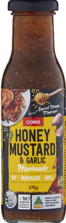 Coles Honey Mustard & Garlic Marinade | 275g is not Halal, Install ...
