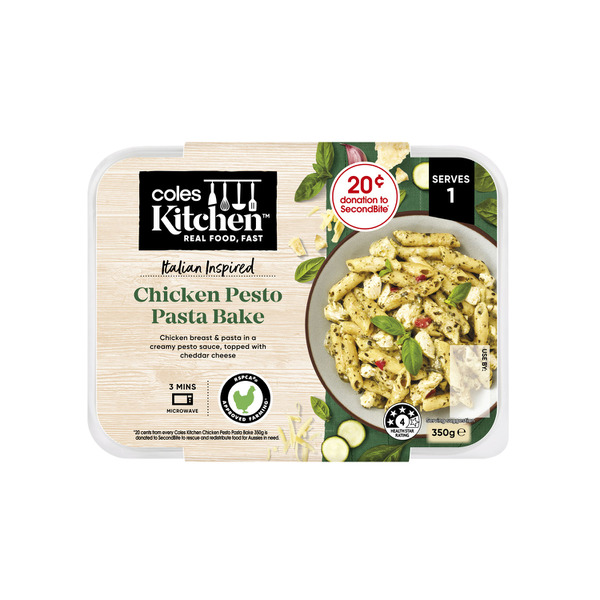 Check Halal status of Coles Kitchen Chicken Pesto Pasta Bake | 350g ...