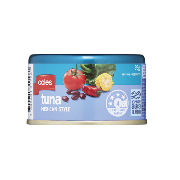 Check Halal status of Coles Mexican Style Tuna | 95g, Install Mustakshif