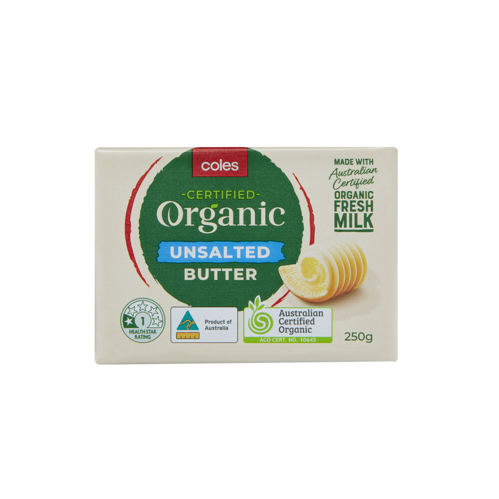 Coles Organic Unsalted Butter | 250g is Halal, Install Mustakshif