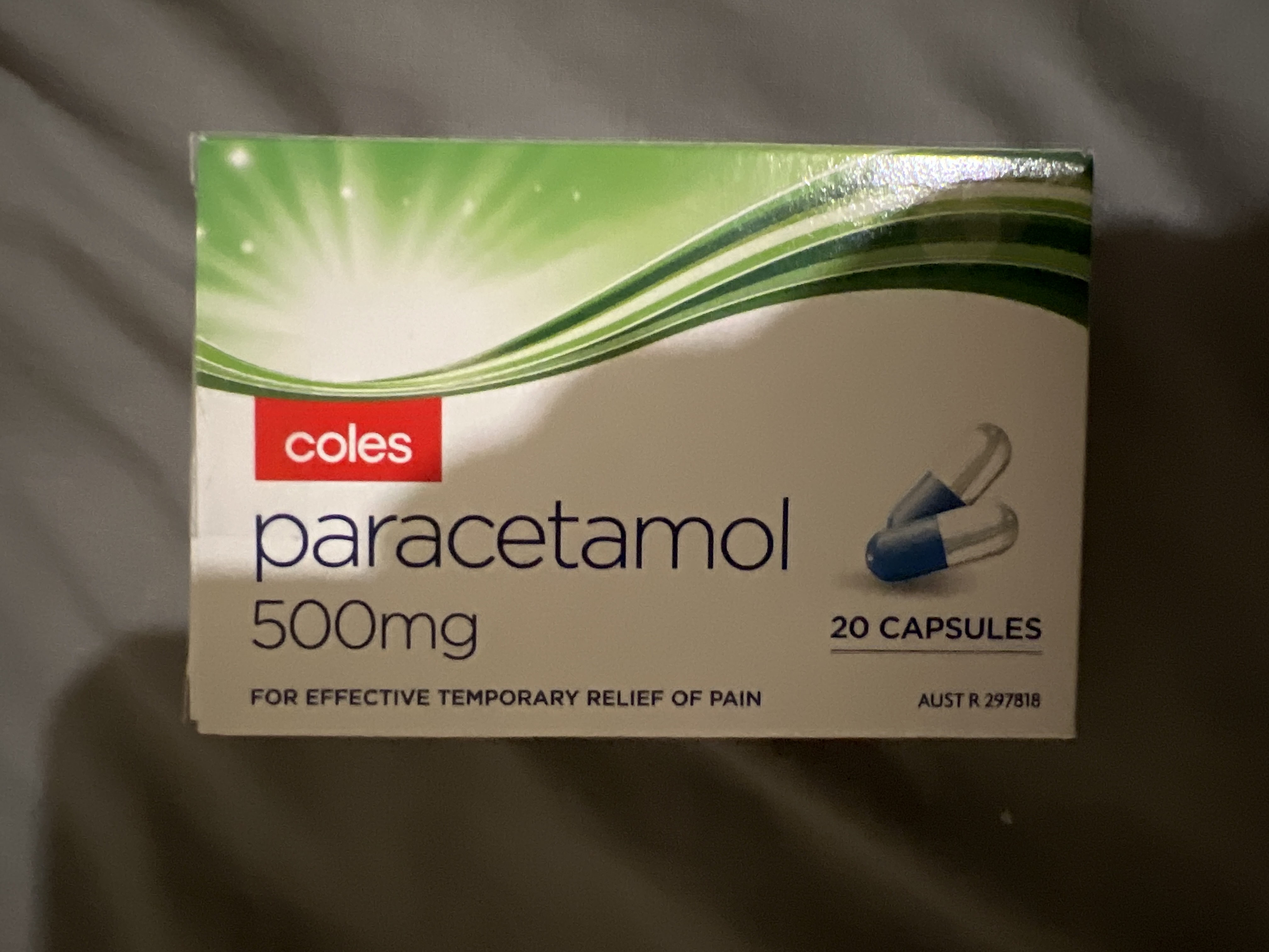 Coles Paracetamol Caplets | 20 pack is not Halal, Install Mustakshif