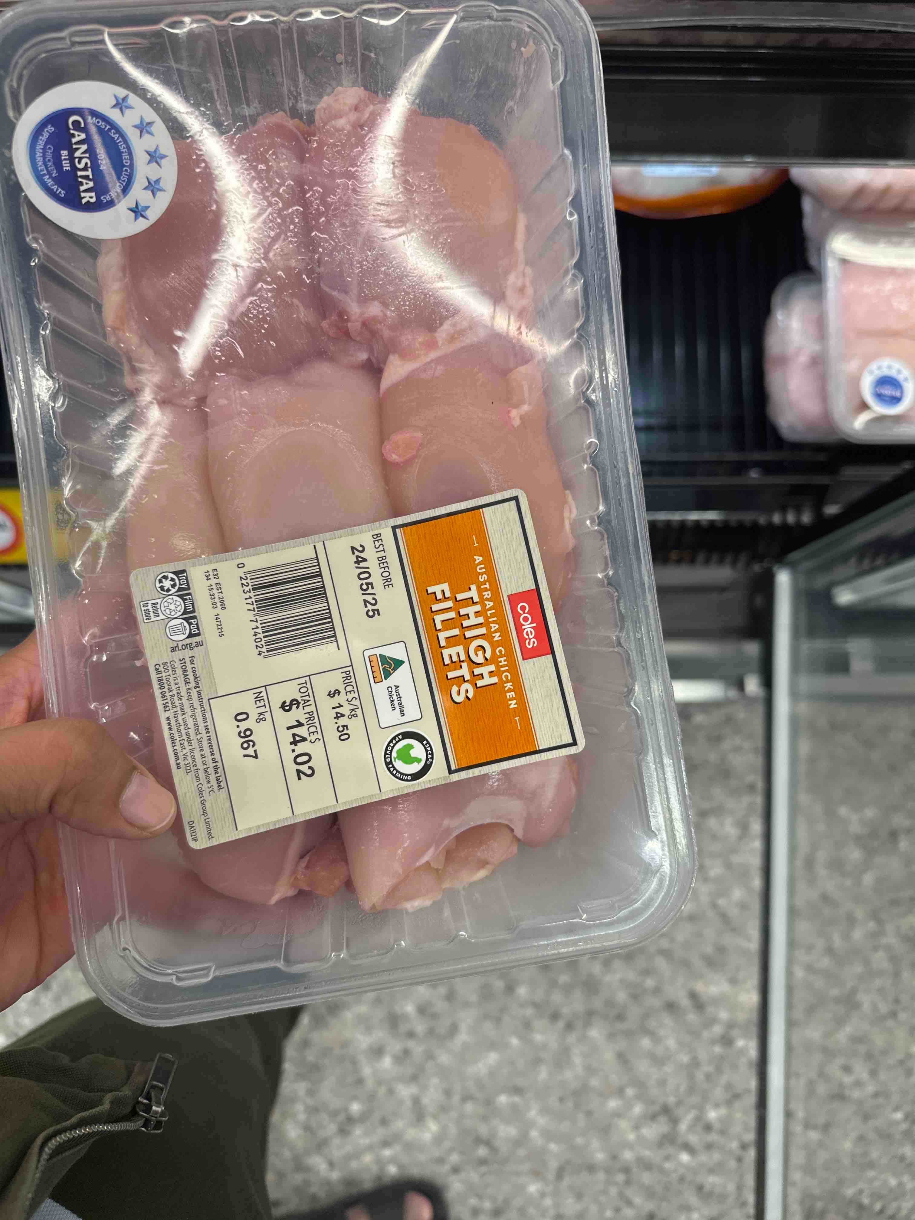 Coles RSPCA Approved Australian Chicken Thigh Fillets 1kg is not Halal ...