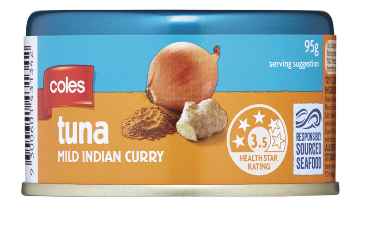 Check Halal status of Coles Tuna Mild Indian Curry | 95g, Install Mustakshif
