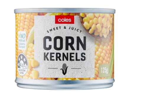 Coles Corn Kernels | 125g is Halal, Install Mustakshif
