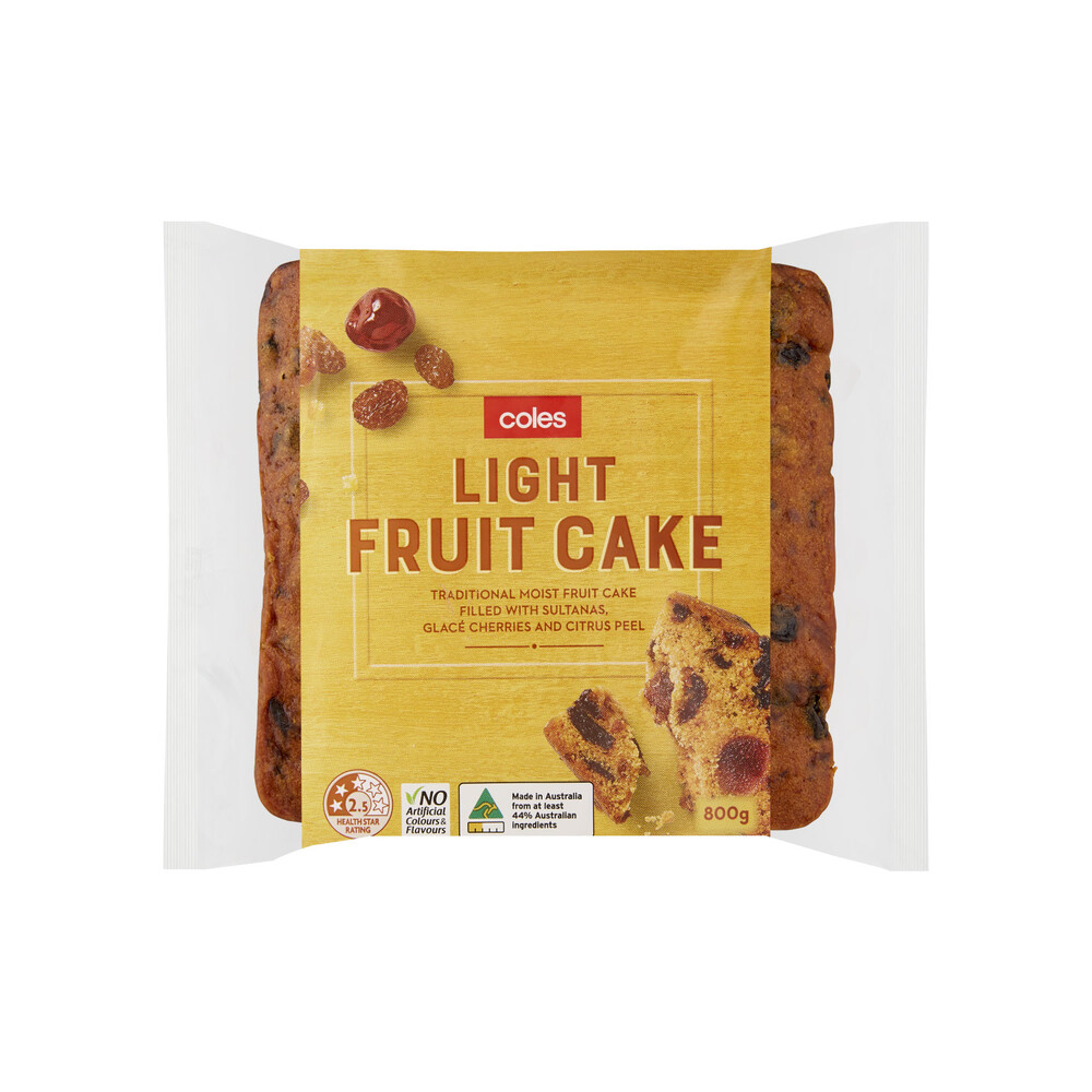 Coles Smart Buy,Coles Coles Bakery Light Fruit Cake | 800g is Halal ...