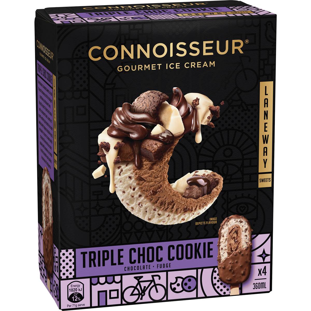 Check Halal status of Connoisseur Triple Chocolate Cookie Ice Cream 4 ...