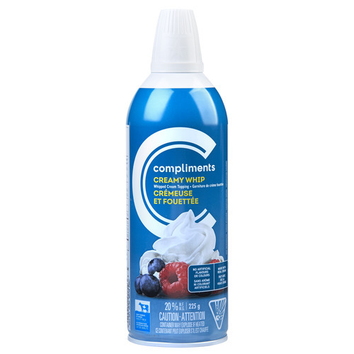 Compliments Whipped Cream Topping 225g is not halal | Halal Check