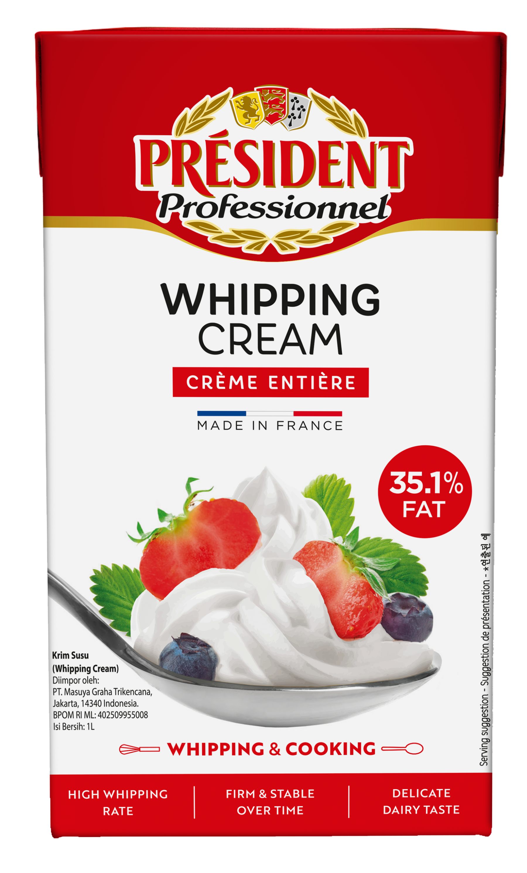 President Uht Whipping Cream 1l is Halal, Install Mustakshif