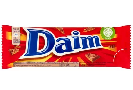 Daim Milk chocolate with crunchy almond caramel 28g is not Halal ...